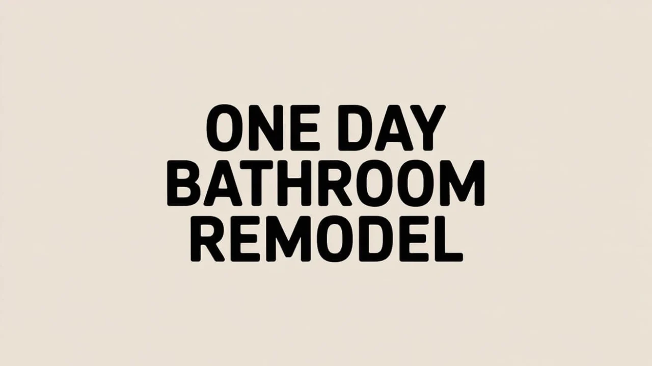 One Day Bathroom Remodel